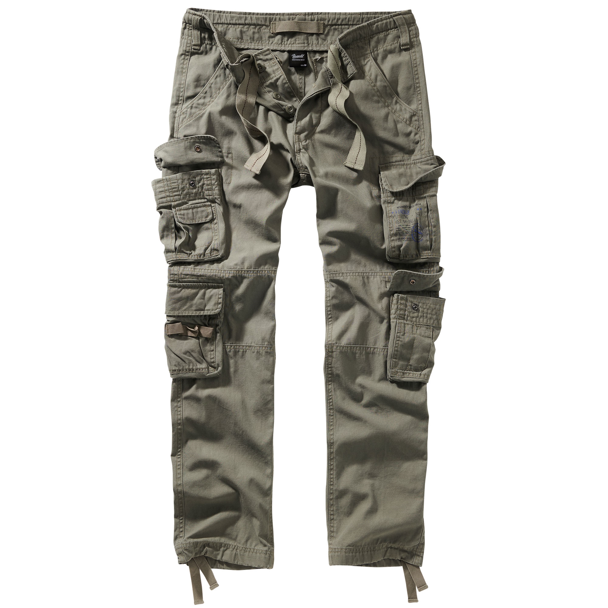 Brandit Herren Cargo Hose Pure Vintage Trousers Slim Fit Cargohose Army ...