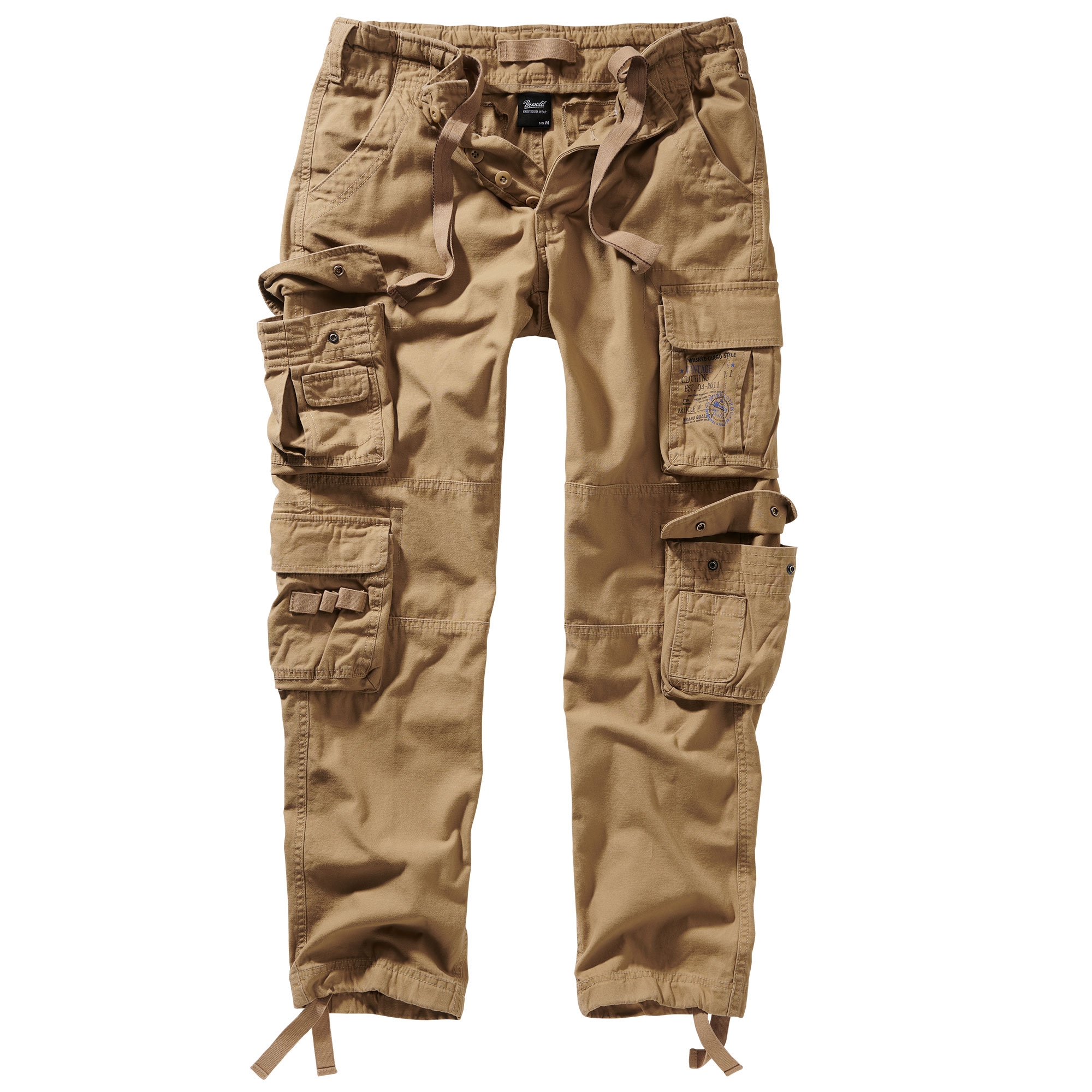 Brandit Herren Cargo Hose Pure Vintage Trousers Slim Fit Cargohose Army ...